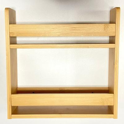 Cina Organizzatore per scaffalature a doppio strato in bambù 28x28x8cm per accessori da cucina in vendita