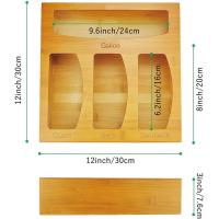 China Versatile Bamboo Ziplock Bag Storage Organizer for Kitchen Countertop Classification for sale