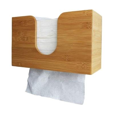Cina Certificato UE Tissue di bambù naturale Box Cover Holder bagno in vendita
