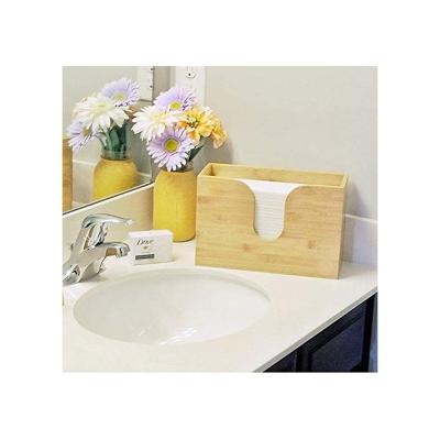 Cina Certificato UE Tissue di bambù naturale Box Cover Holder bagno in vendita