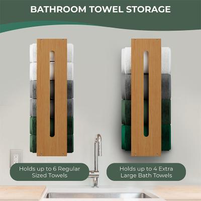 Cina Bagno in legno Bambù Mensola per asciugamani Eco-friendly in vendita