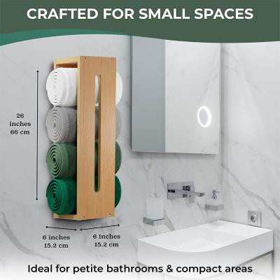 Cina Bagno in legno Bambù Mensola per asciugamani Eco-friendly in vendita