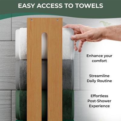 Cina Bagno in legno Bambù Mensola per asciugamani Eco-friendly in vendita