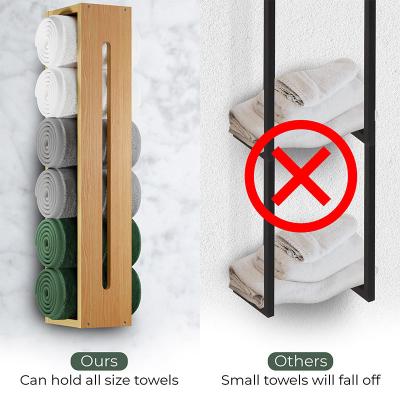 Cina Bagno in legno Bambù Mensola per asciugamani Eco-friendly in vendita