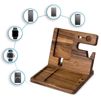 China Standing Wood Bamboo Adjustable Laptop Stand Folding Lap Tray Desk Organizer for sale