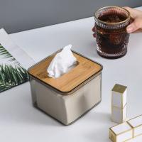 China Transparent Rectangular Tissue Dispenser Box Storage For Bathroom Kitchen for sale