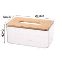 China Transparent Rectangular Tissue Dispenser Box Storage For Bathroom Kitchen for sale
