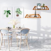 China Floating Corner Bamboo Bathroom Wall Shelf Storage Customized for sale