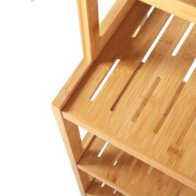 China Classic Design Style 7-Tier Bamboo Shelf Multifunctional Storage Rack for Bathroom for sale