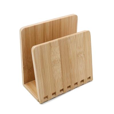 Cina Tenitore per tovagliolo in bambù Regolabile scaffale di legno per sala da pranzo Picnic Tavolo da cucina in vendita