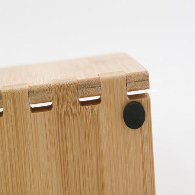 Cina Tenitore per tovagliolo in bambù Regolabile scaffale di legno per sala da pranzo Picnic Tavolo da cucina in vendita