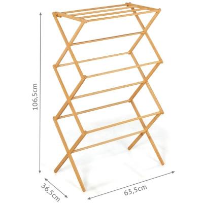 Chine Économie d'espace 120*50*150cm Bambou Accordeon Vêtements Sécheuse Rack de séchage pour vêtements à vendre