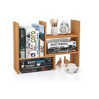 China Adjustable Desktop Bamboo Display Shelf Rack Multipurpose for sale