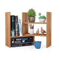 China Adjustable Desktop Bamboo Display Shelf Rack Multipurpose for sale
