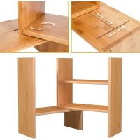 China Adjustable Desktop Bamboo Display Shelf Rack Multipurpose for sale