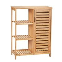 China Solid Bamboo Kitchen Storage Cabinet Shelf For Bathroom Storage for sale