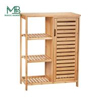 China Solid Bamboo Kitchen Storage Cabinet Shelf For Bathroom Storage for sale