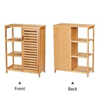 China Solid Bamboo Kitchen Storage Cabinet Shelf For Bathroom Storage for sale