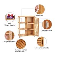 China Solid Bamboo Kitchen Storage Cabinet Shelf For Bathroom Storage for sale