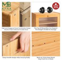 China Multifunctional Double-layer Bamboo Storage Box For Bread Storage for sale
