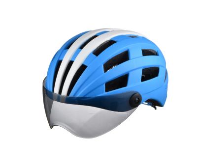 China Blue And White EPS+PC Material Road Cycling Helmets / Mtb Bike Helmet for sale