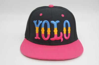 China Waterproof Custom Flat Brim Snapback Cap With Embroidered Pattern for sale
