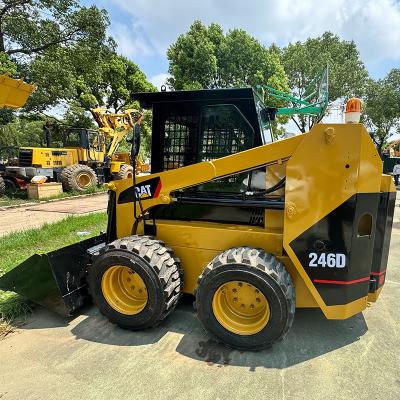 China Small Second Hand Wheel Loader  Cat 246D Skid Steer Loader 55kw for sale