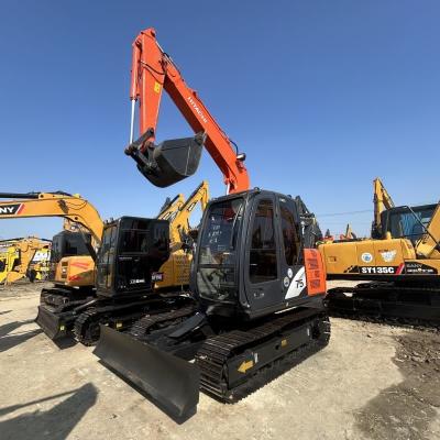 China Good Condition Hot Sale Secondhand Hitachi ZX75 Small Hydraulic Excavator 7.5Ton Digger Cheap Price Used Excavator for Farm Sale for sale