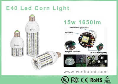 China Internal Driver 15W E40 LED Corn Light 110lm / w in Pure White Warm White for sale