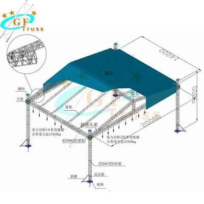China Apoyos en tierra portátiles de la plataforma de la etapa del braguero de la iluminación y el sistema usado tubería del tejado en venta