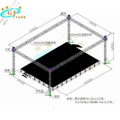Cina Progettazione di alluminio all'aperto della capriata della fase della capriata della fase della decorazione di nozze della spina di illuminazione per l'evento in vendita