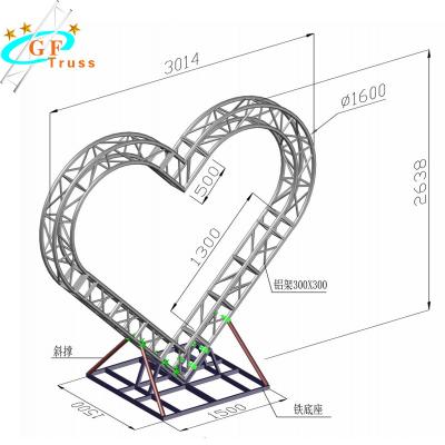 China Sistema de alumínio do fardo do fardo do arco da forma do amor para a parte traseira da gota do suporte do casamento à venda