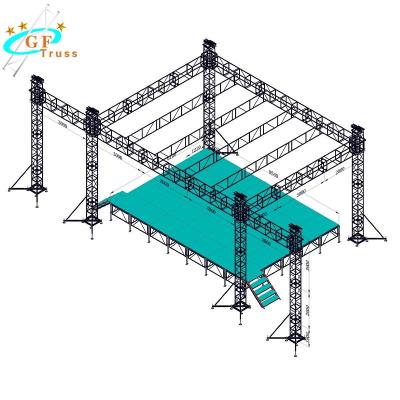 Chine l'étape en aluminium DJ de concert de systèmes de toit de la botte 6061-T6 a employé à vendre