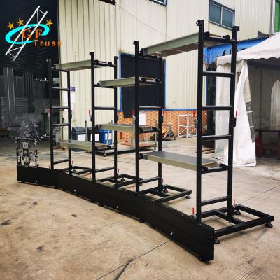 China Schwarze Schirm-Binder-Wand-Boden-Stand-Unterstützung des Bogen-LED zu verkaufen