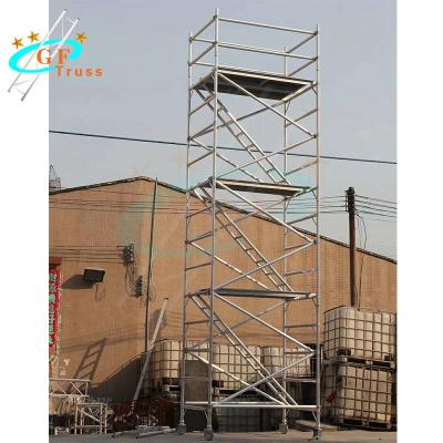 China 12m Height Telescopic Mobile Aluminum Scaffold Tower for sale