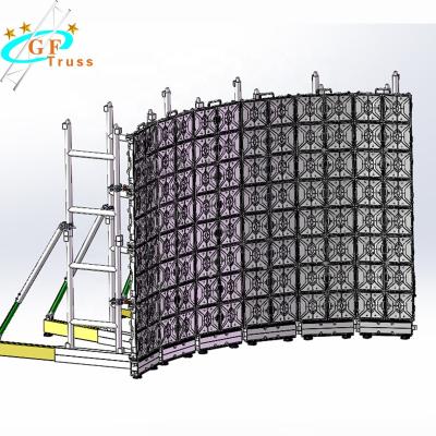 Cina La forma della scala ha curvato il sistema della capriata di sostegno del gruppo della capriata dello schermo del LED in vendita