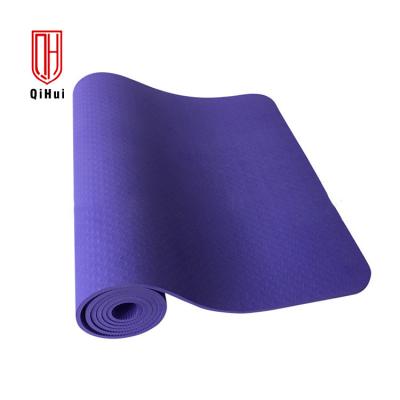 China Solid Color Non Slip Yoga Mat , 183 * 61cm Lightweight Travel Yoga Mat for sale