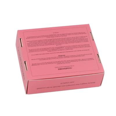 Cina Logo dell'OEM delle scatole di imballaggio cosmetico della scatola di spedizione del bollettino rosa della vernice lucida opaca in vendita