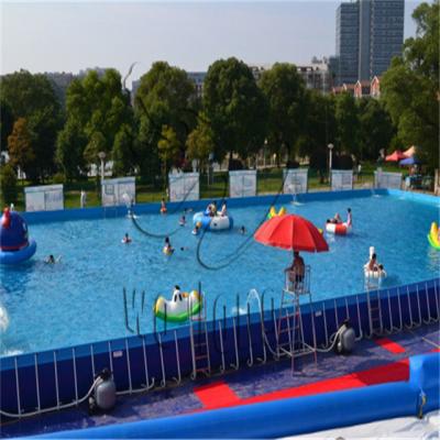 China Commercial outdoor giant rectangular above ground swimming pool for water park for sale