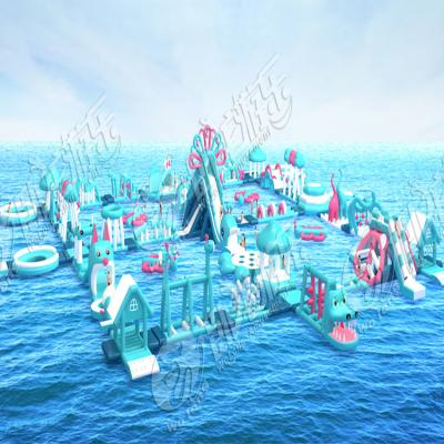 China Inflatable Jumping Trampoline Floating Water Park Games Giant Adults Inflatable Water Park for sale