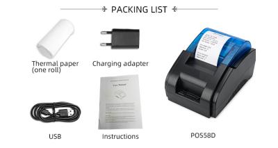 China 460g Receipt Eryin Paper Thermal 58mm Wireless bluetooth printer Maker Printer For Supermarket tickera printer for sale
