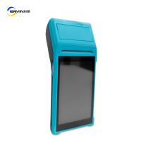 China Portable Android PDA with 58mm Thermal Printer 500HD Camera QR Code Scanner 5000mAh Battery for sale