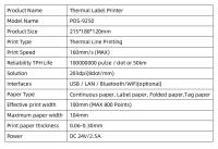 China Bluetooth Direct Thermal Printer 203dpi 160mm/s for Android iOS Windows Mac for sale