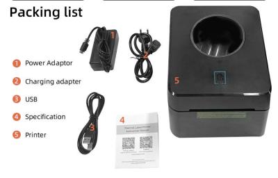 China Bluetooth Direct Thermal Printer for High DPI Printing on Android and iOS Platforms for sale