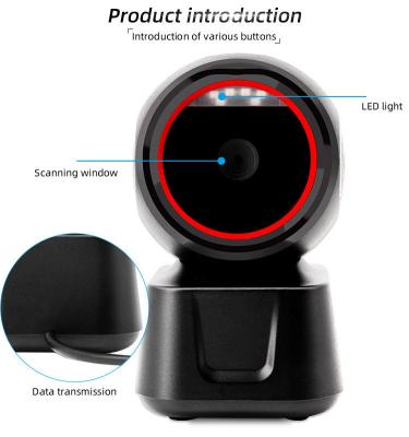 Cina 2D QR Desktop Barcode Scanner per il pagamento delle bollette Dimensioni esterne 158mm*92mm*94mm in vendita