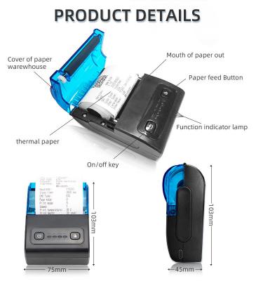 China POS/ESC Command Compatible Thermal Portable Mini Bluetooth Printer for Snacks for sale