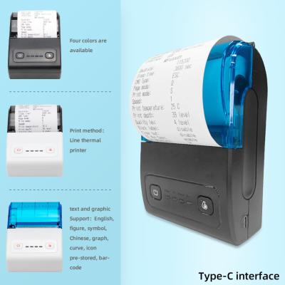 China Curves Printing Content Normal Portable Bluetooth Printer for Phone Bar Code Rolls for sale