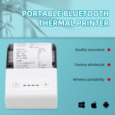 China Curves Printing Content Normal Portable Bluetooth Printer for Phone Bar Code Rolls for sale