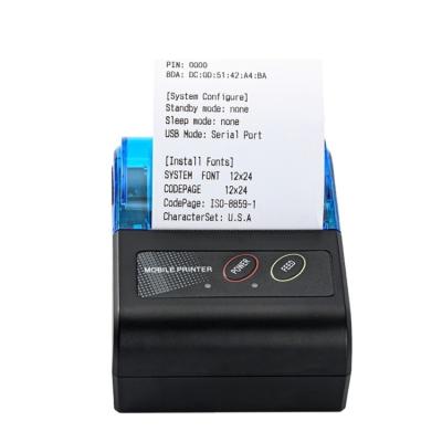 China 70-90mm/s Black Print Speed 58mm Android Handheld Receipt Thermal Printer for Tickets for sale
