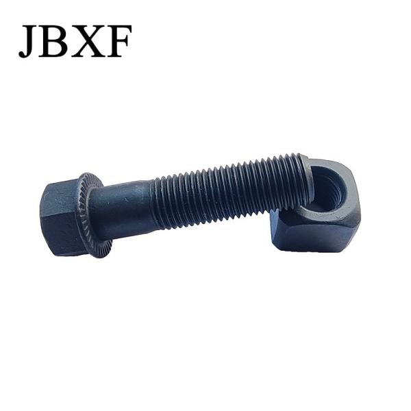 Oem SH210 Excavator Track Bolt and Nut Black Customized